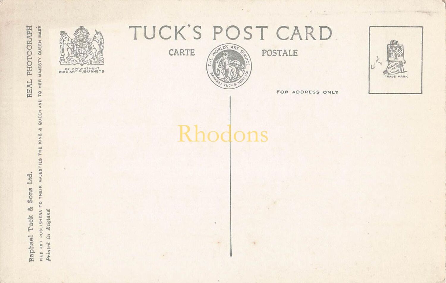 Raphael Tuck & Sons, Tucks Vintage Postcards | Rhodons Postcards Online ...