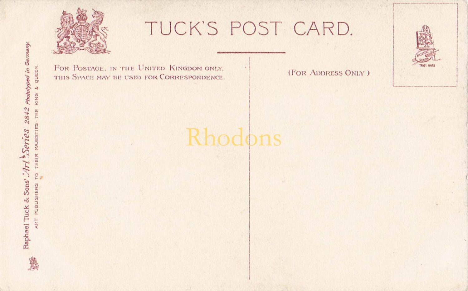 Raphael Tuck & Sons, Tucks Vintage Postcards | Rhodons Postcards Online ...