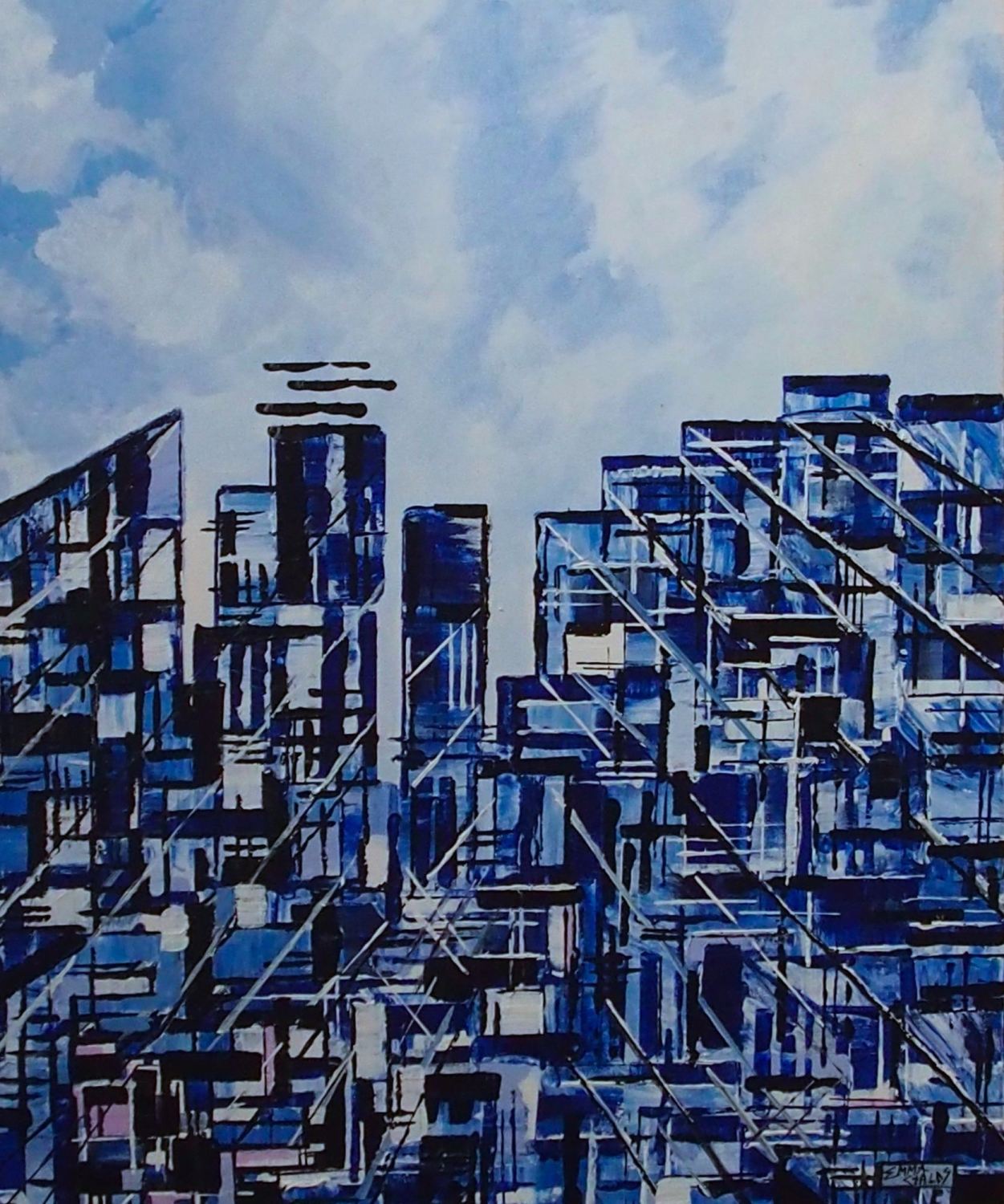 Urban Blue 2 FRAMED PRINT