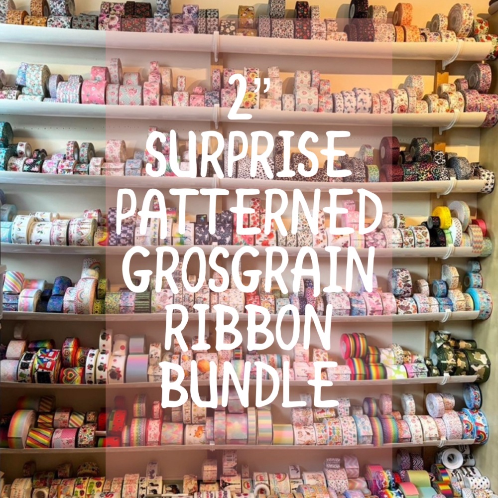 2" Surprise Patterned Grosgrain Ribbon Bundle - 10 metres