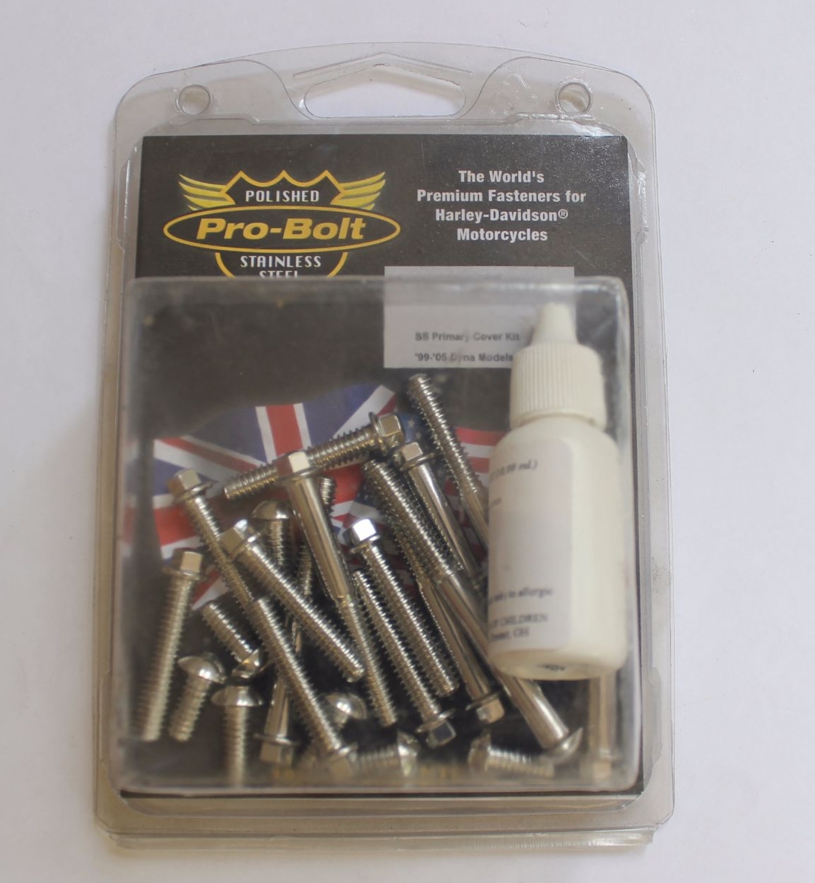 Pro Bolt Dyna Stainless Primary Cover Hex Bolt Kit SSHD94053-03AHX