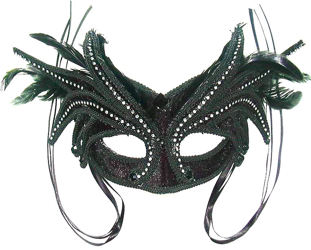 Masquerade mask with feathers