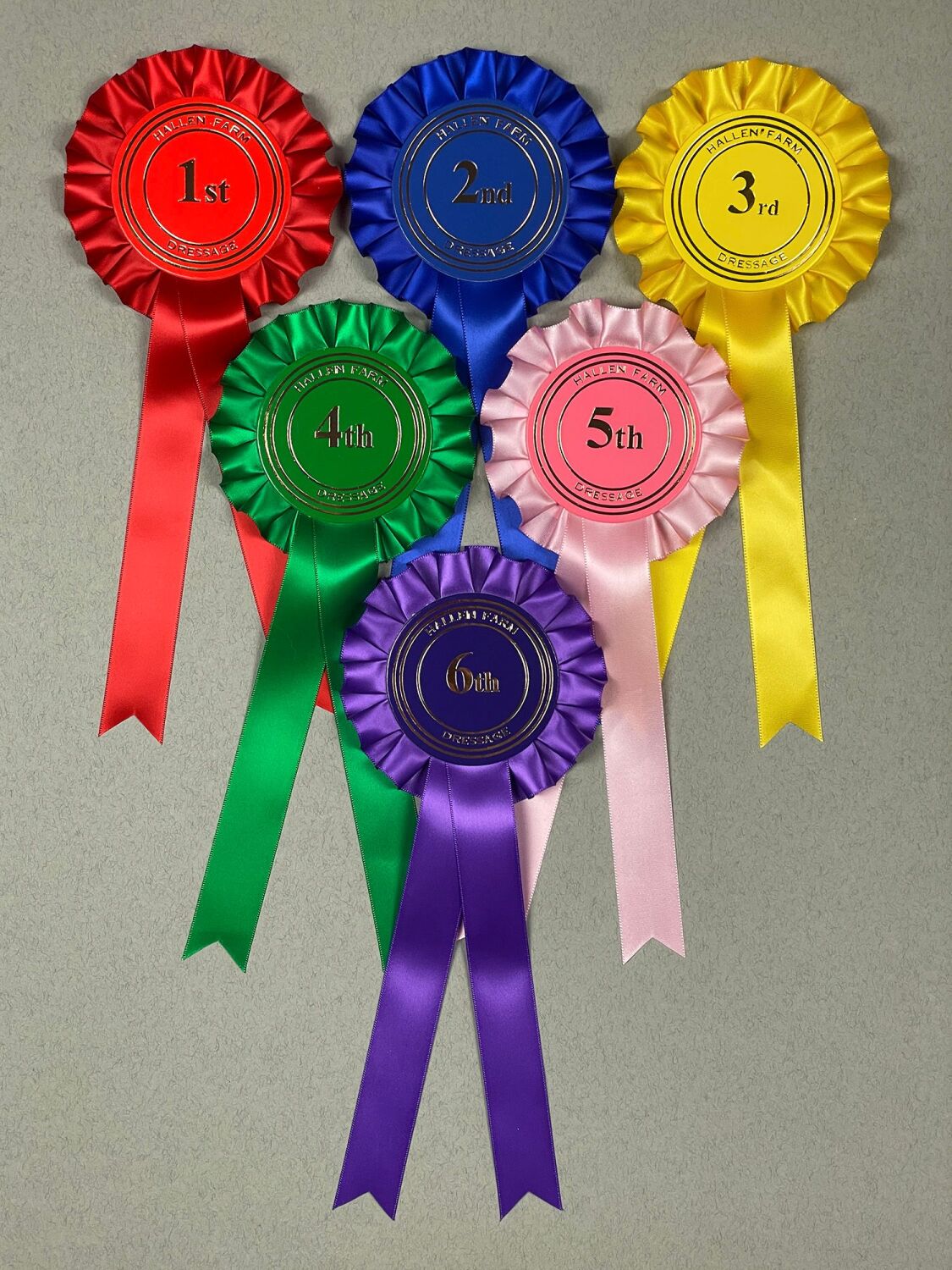 Set of Large Champion & Reserve/BIS & RBIS Rosettes