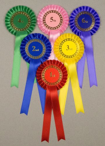 Set of Large Champion & Reserve/BIS & RBIS Rosettes