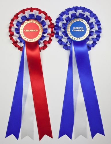Mini Winner/Well Done/Clear Round Rosettes. Pack of 30 or 50 Assorted