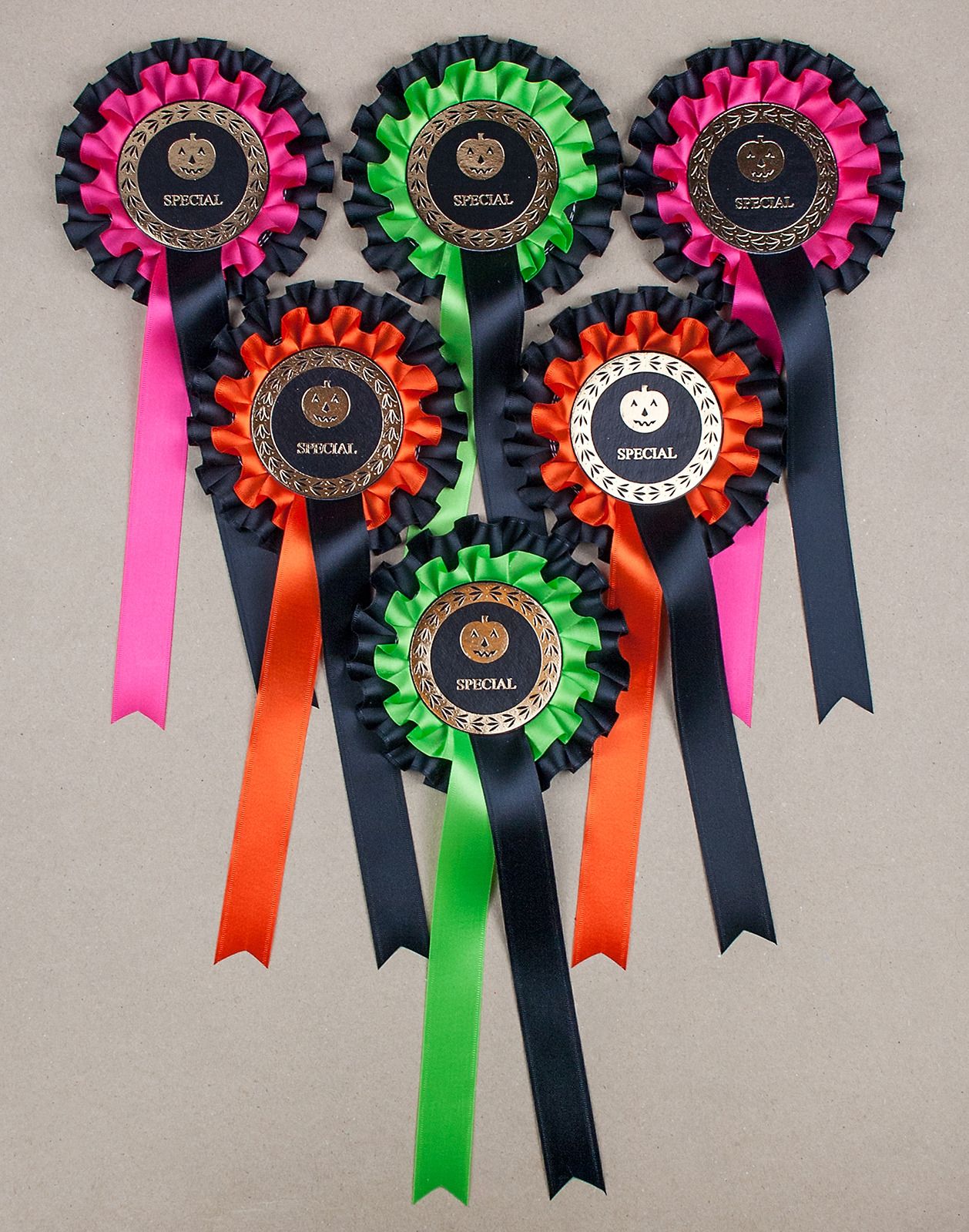 HALLOWEEN 2-tier Large Rosettes, Set 1st - 6th