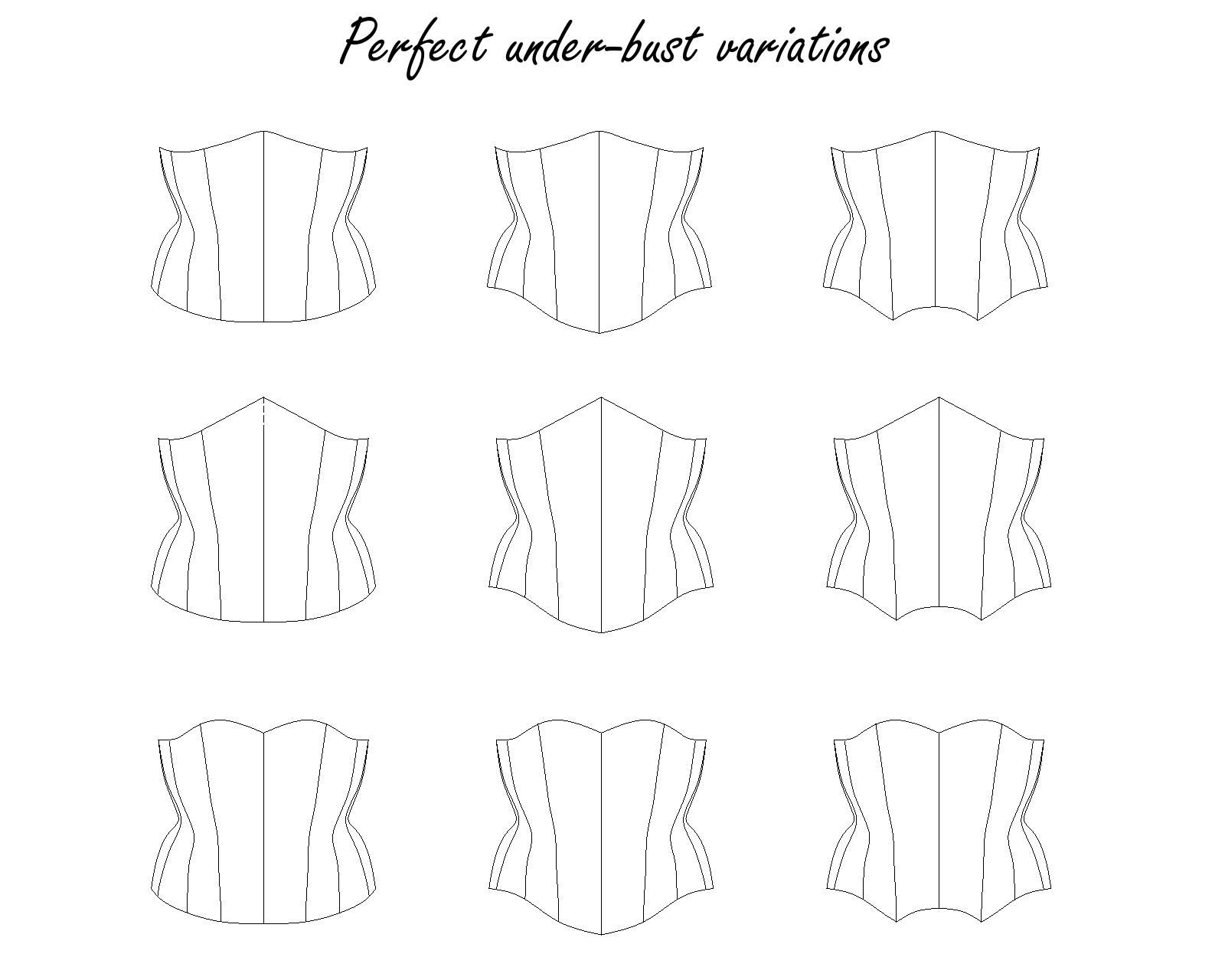 Perfect under-bust (customisable) digital pattern