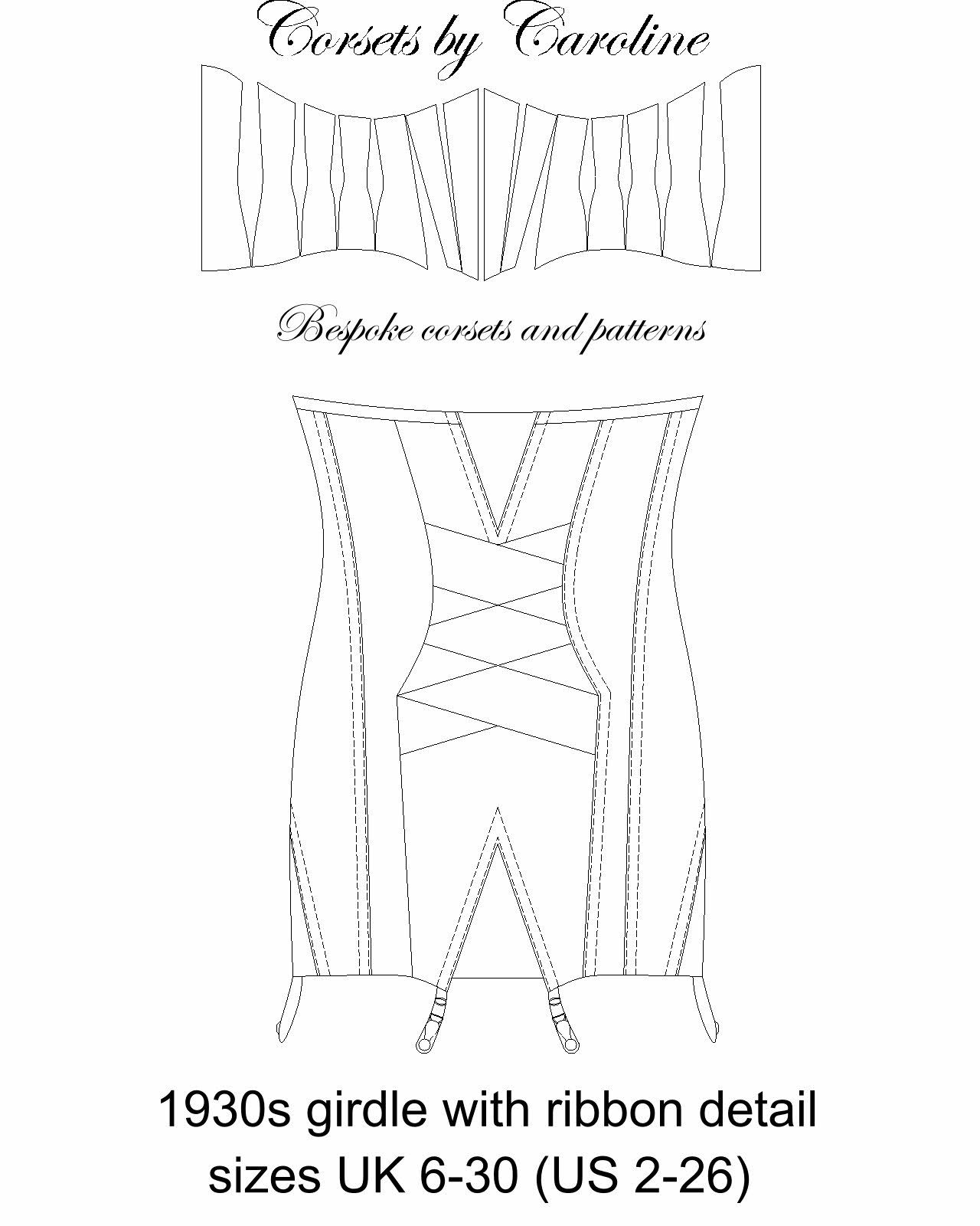 1930s girdle with ribbon detail