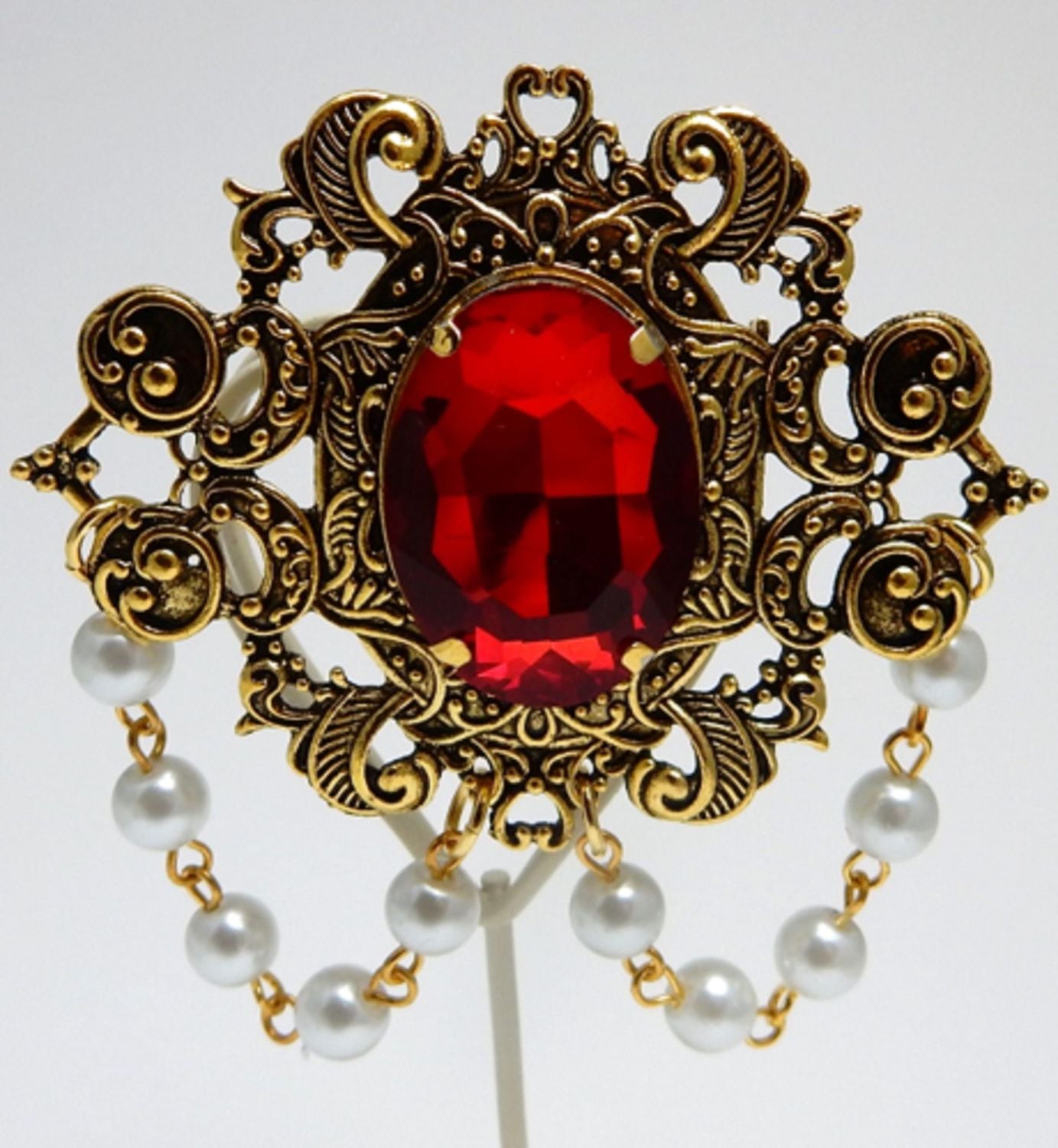 Tudor Lady Dress Brooch - many colours