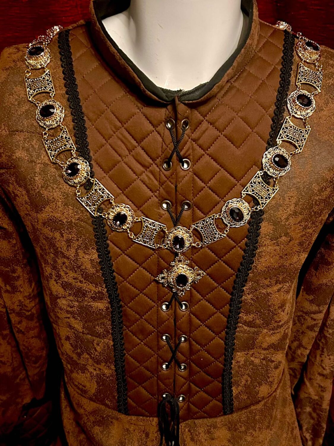 Royal Purple Tudor Chain of Office, Medieval Livery Collar, Historical ...