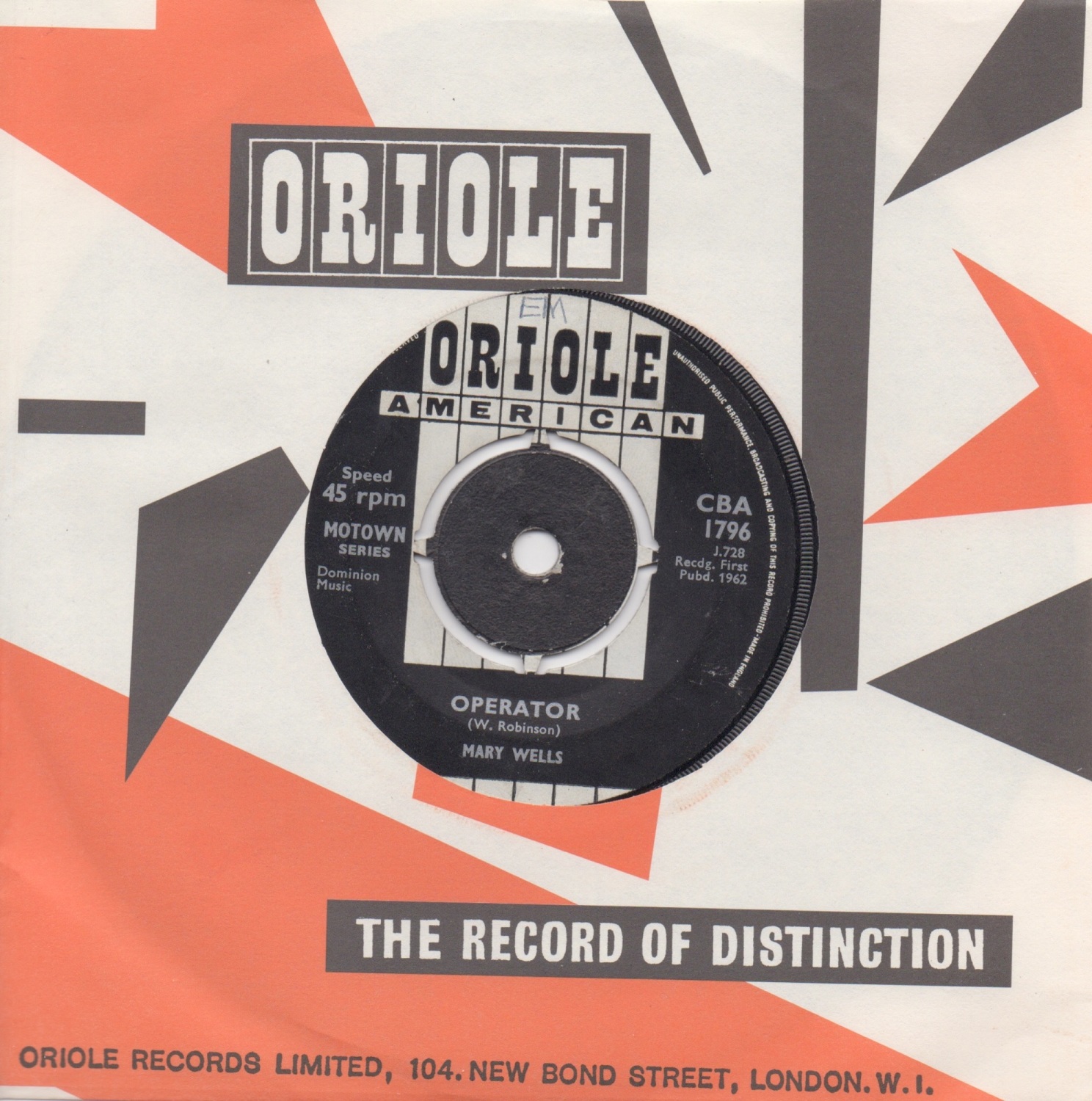 MARY WELLS - OPERATOR / TWO LOVERS