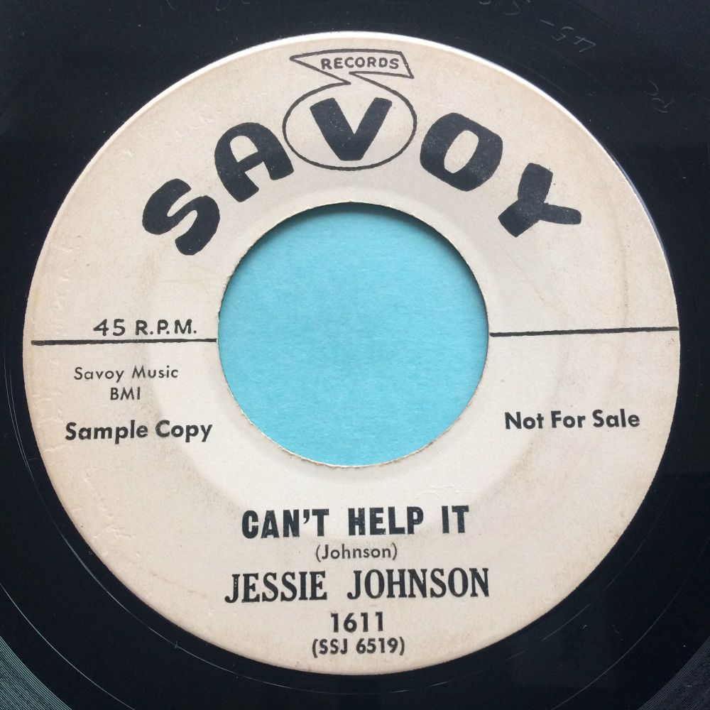 Jessie Johnson - Can't help it b/w Kissin' - Savoy promo - VG+