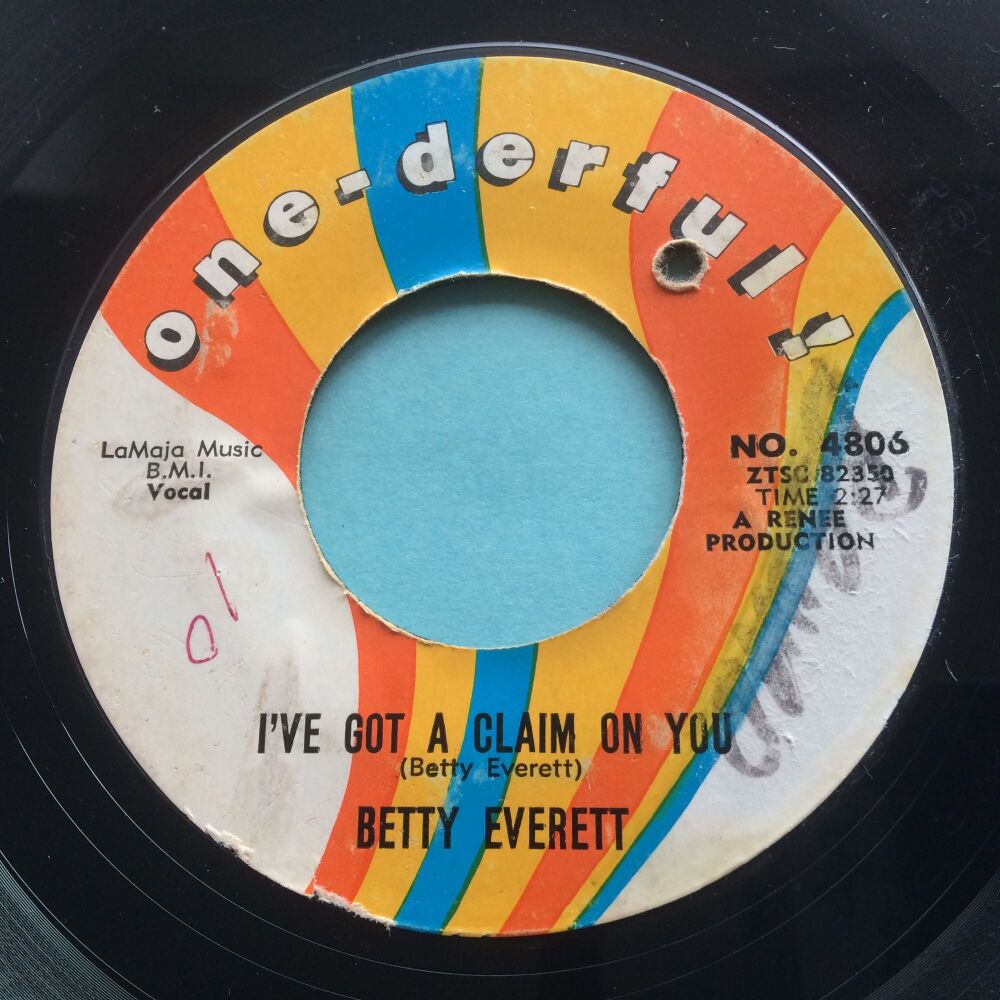 Betty Everett - I've got a claim on you - One-derful! - VG+