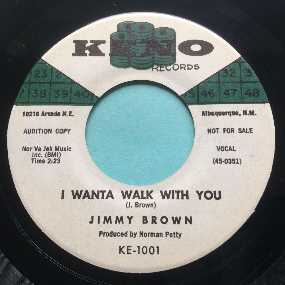 Jimmy Brown - I wanta walk with you b/w Hootchi Koo - Keno promo - Ex-