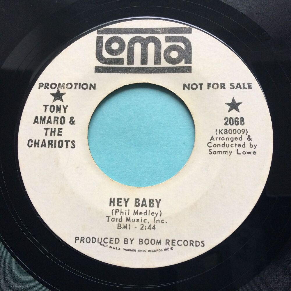 Tony Amaro - Hey baby b/w Runnin' around - Loma promo - VG+