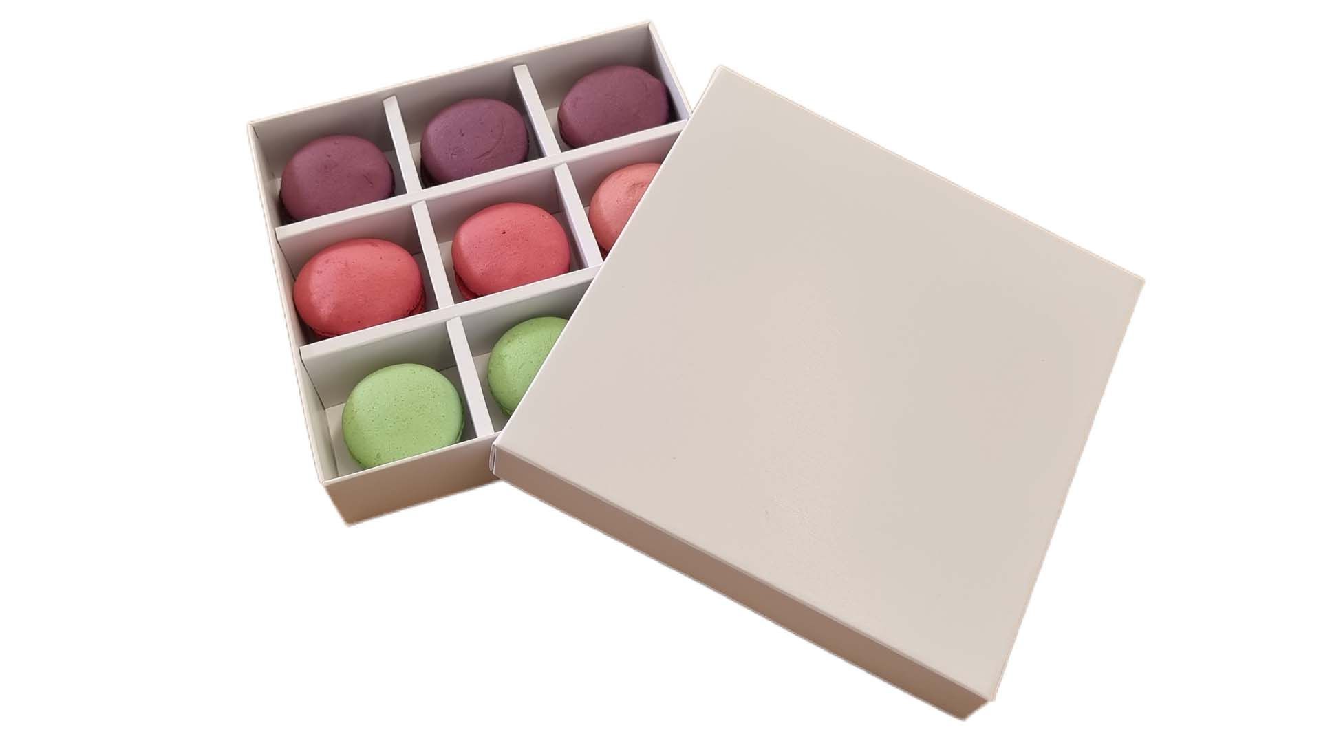 6pk Macaron Box with Board Lid - Elite Packaging Company Ltd