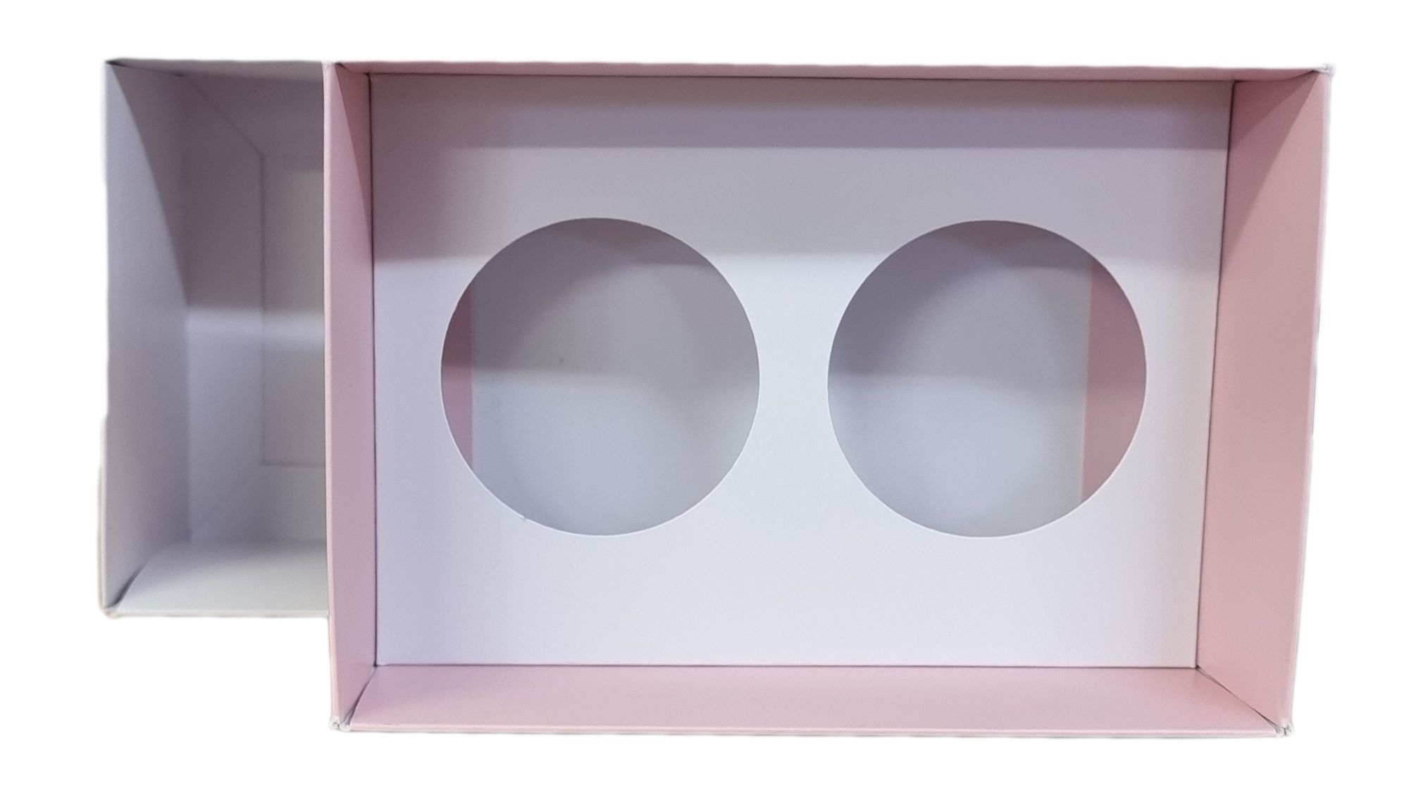 New 100mm High Luxury 4pk Cupcake Box with Clear Sleeve , Coloured Base ...