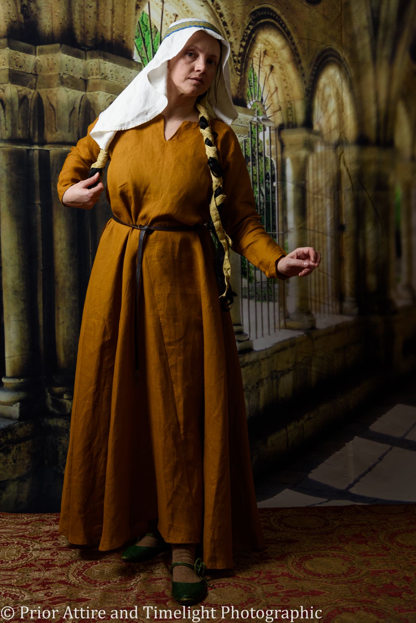 medieval veil in silk