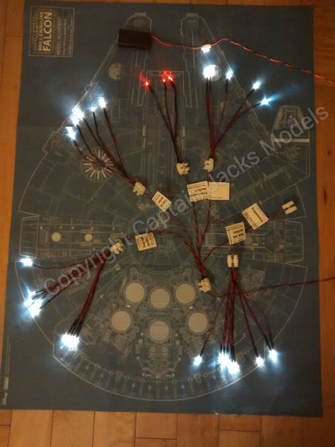 Large Scale Millennium Falcon Traditional Layout Landing Light Kit ...