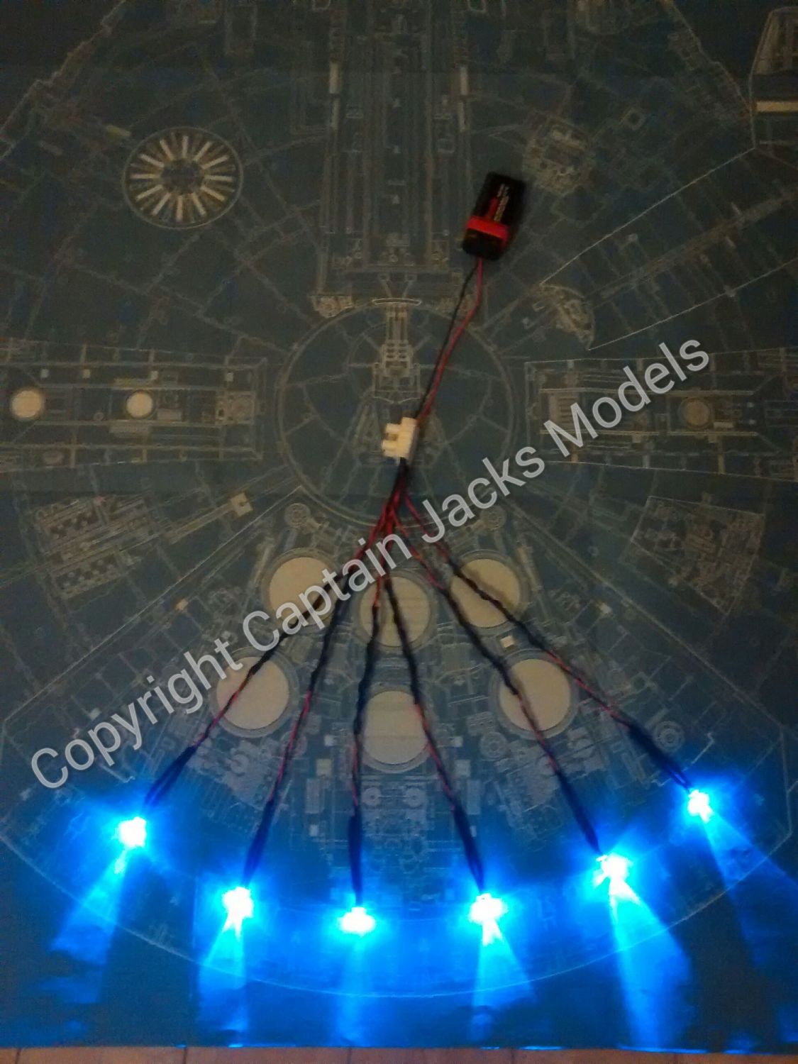 Large Scale Millennium Falcon Sublight Drive Booster Blue Flicker ...
