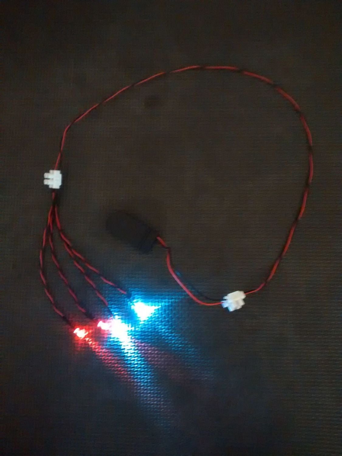 Model Display Car Led Light Kit 5mm x2 Cool White x2 Red CR2032 Battery ...