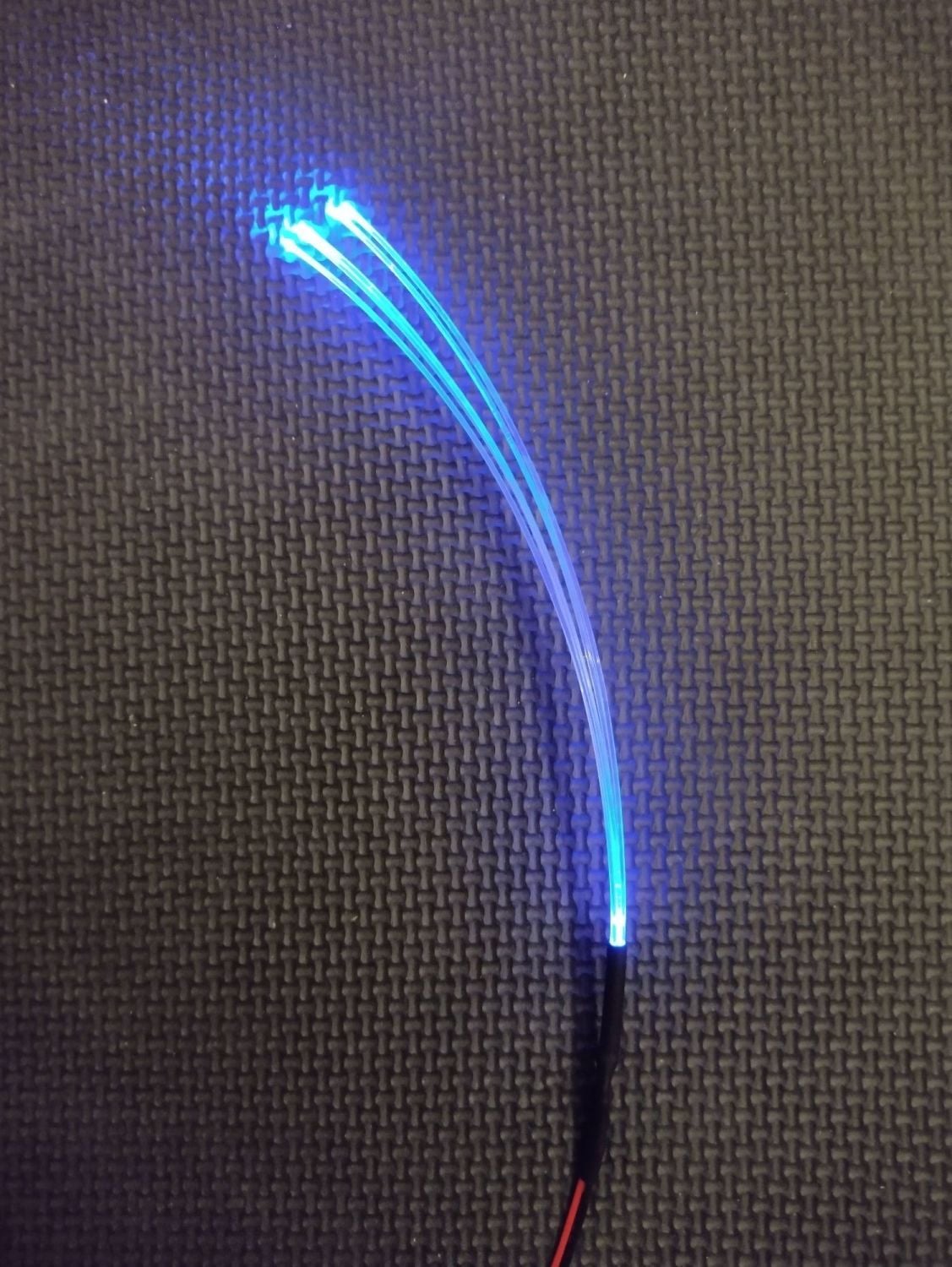 Blue Static Fibre Optic LED With 5 Fibre 1mm Strands - 1mm Fibre Optic ...