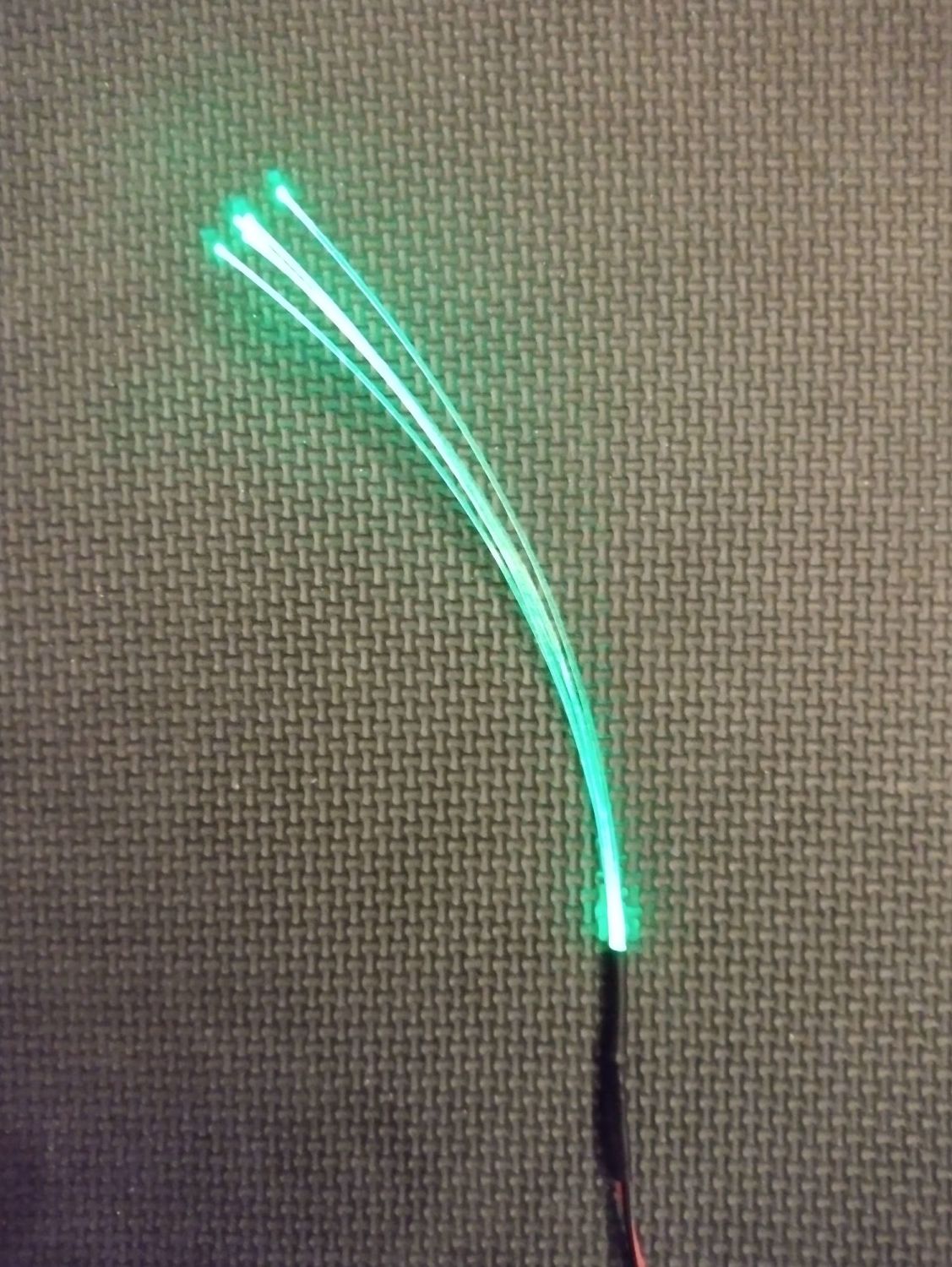 Green Static Fibre Optic LED With 5 Fibre 1mm Strands - 1mm Fibre Optic ...
