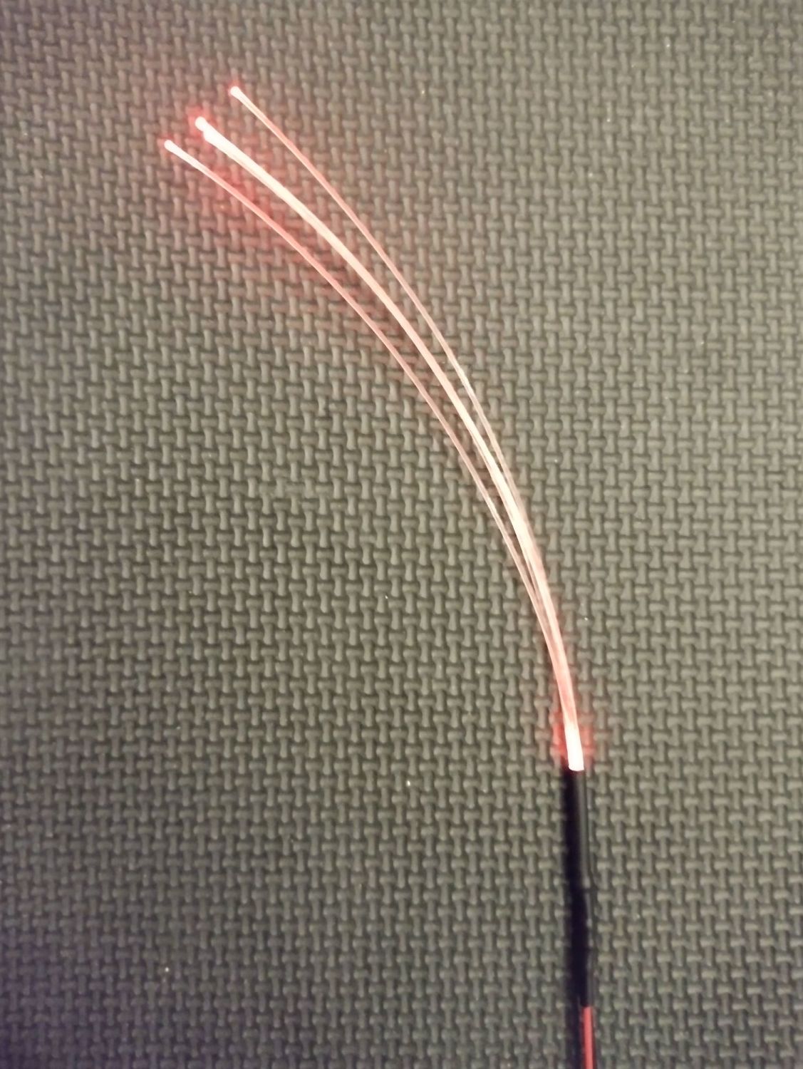 Red Static Fibre Optic LED With 5 Fibre 1mm Strands - 1mm Fibre Optic ...