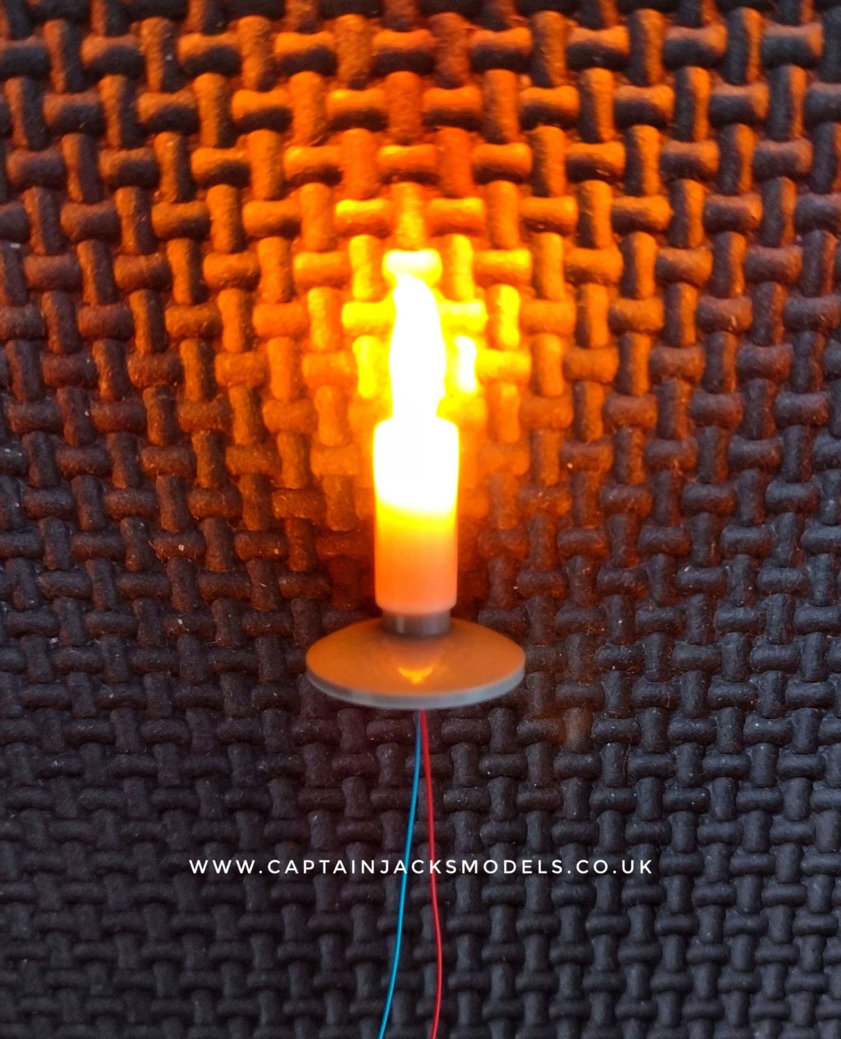 Light Up Lego Scenery Candle Small Flame Light Grey Base - Illuminated ...