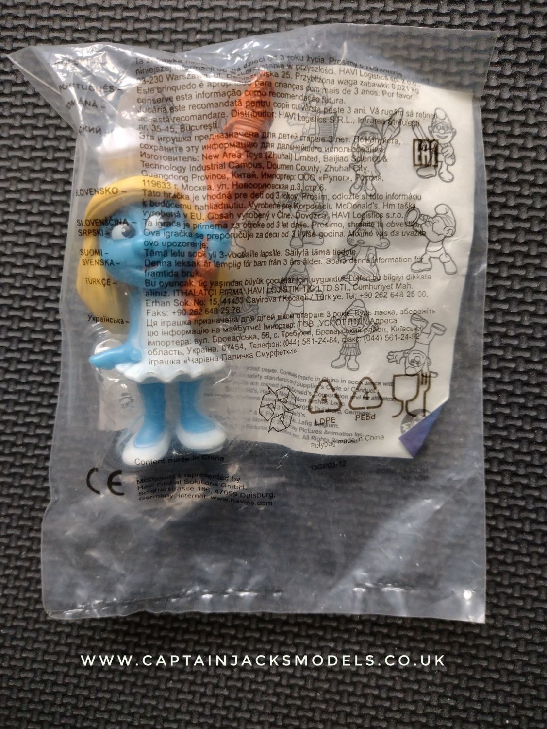 2013 The Smurfs 2 Smurfette - McDonalds Happy Meal Toys | Captain Jacks ...