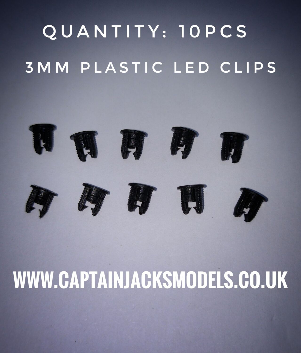 3mm Plastic Led Holders Clips Mounts Qty 10pcs - 3mm Plastic Led ...