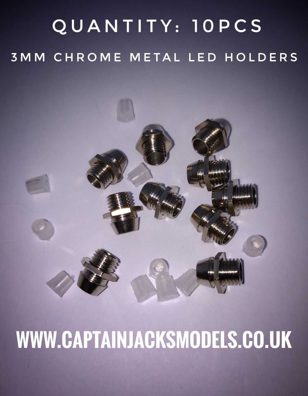 3mm Chrome Metal Led Holders - Chrome Metal Led Holders | Captain Jacks ...