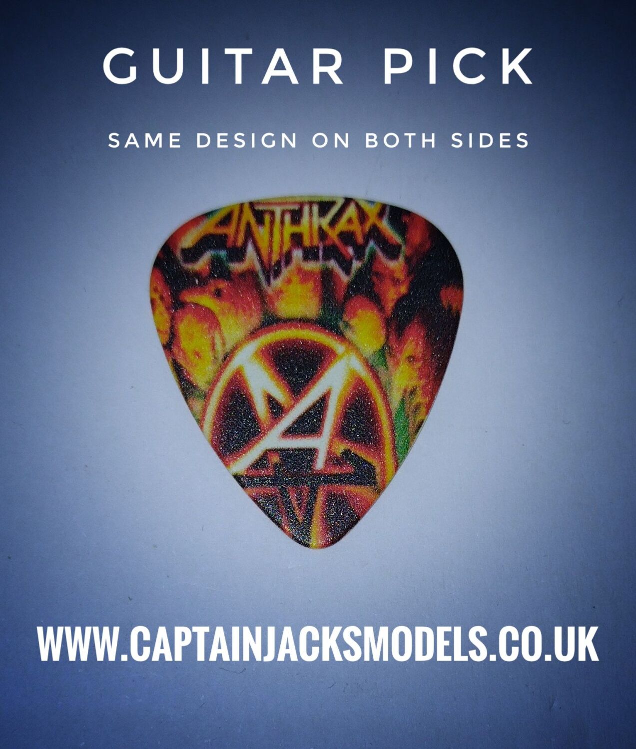 Anthrax Guitar Pick Design 1 Printed Same Design Both Sides - Music ...