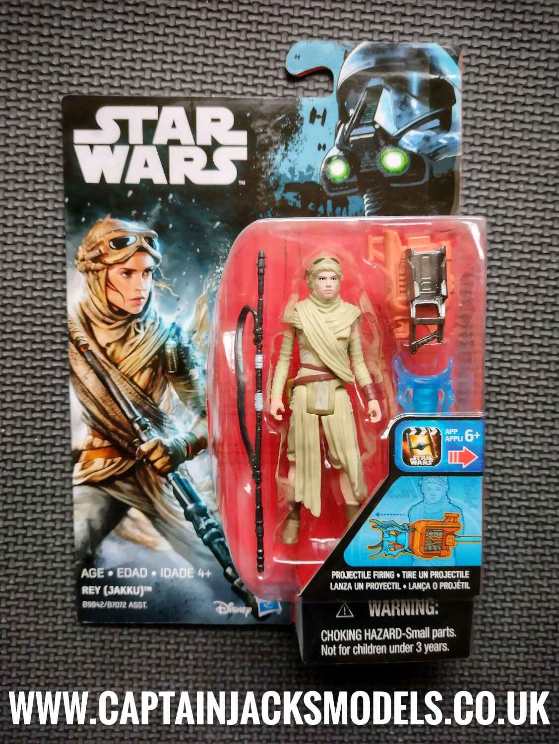 Star Wars The Force Awakens Rey Jakku Collectable 3.75 Inch Carded ...
