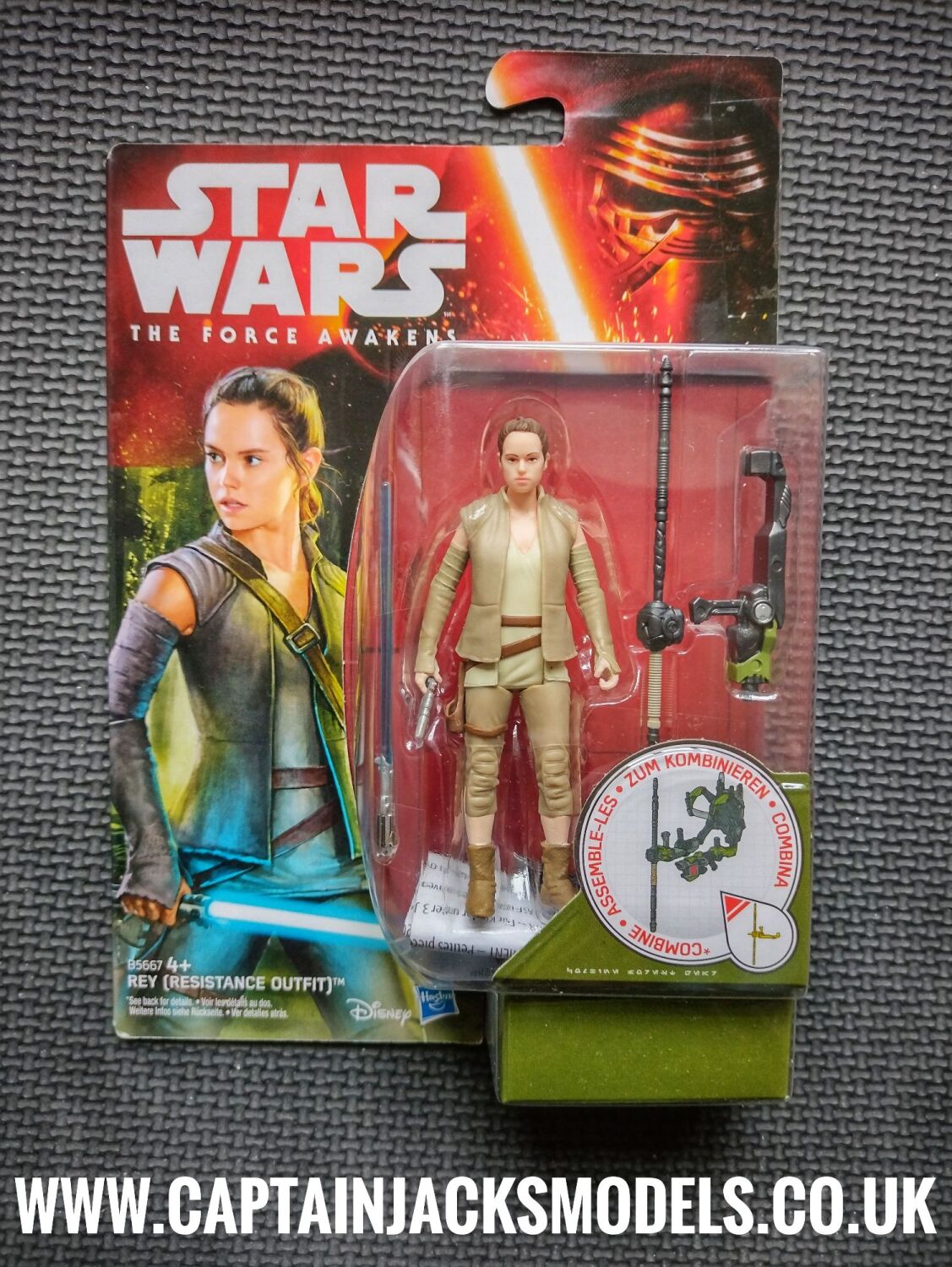 Star Wars The Force Awakens Rey Resistance Outfit Collectable 3.75 Inch ...