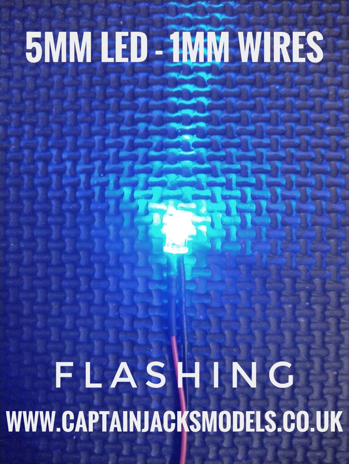 5mm Prewired LEDs Ultra Bright BLUE FLASHING 1mm Wires - 5mm Prewired ...