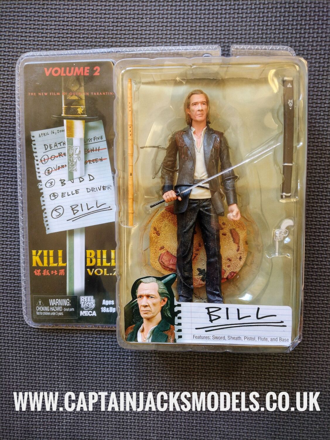 Kill Bill Volume 2 Neca Reel Toys Bill 6 Inch Collectable Action Figure ...