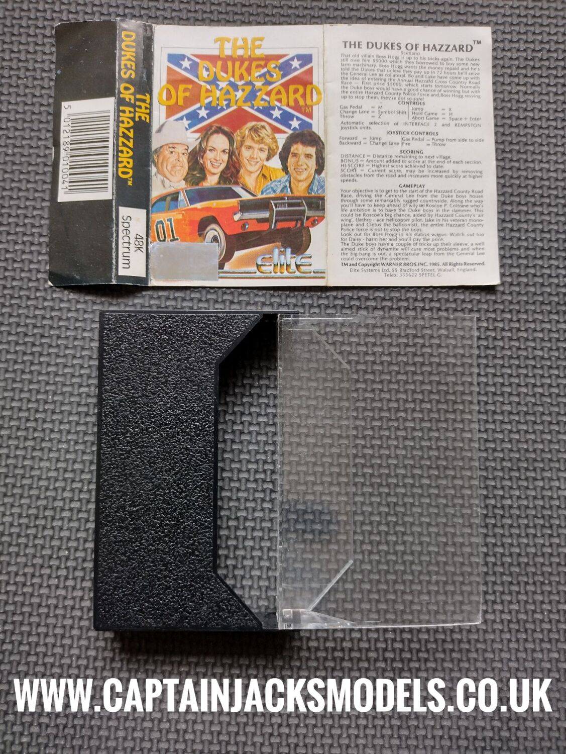 Replacement Cassette Case & Inlay For ZX Spectrum The Dukes Of Hazzard ...