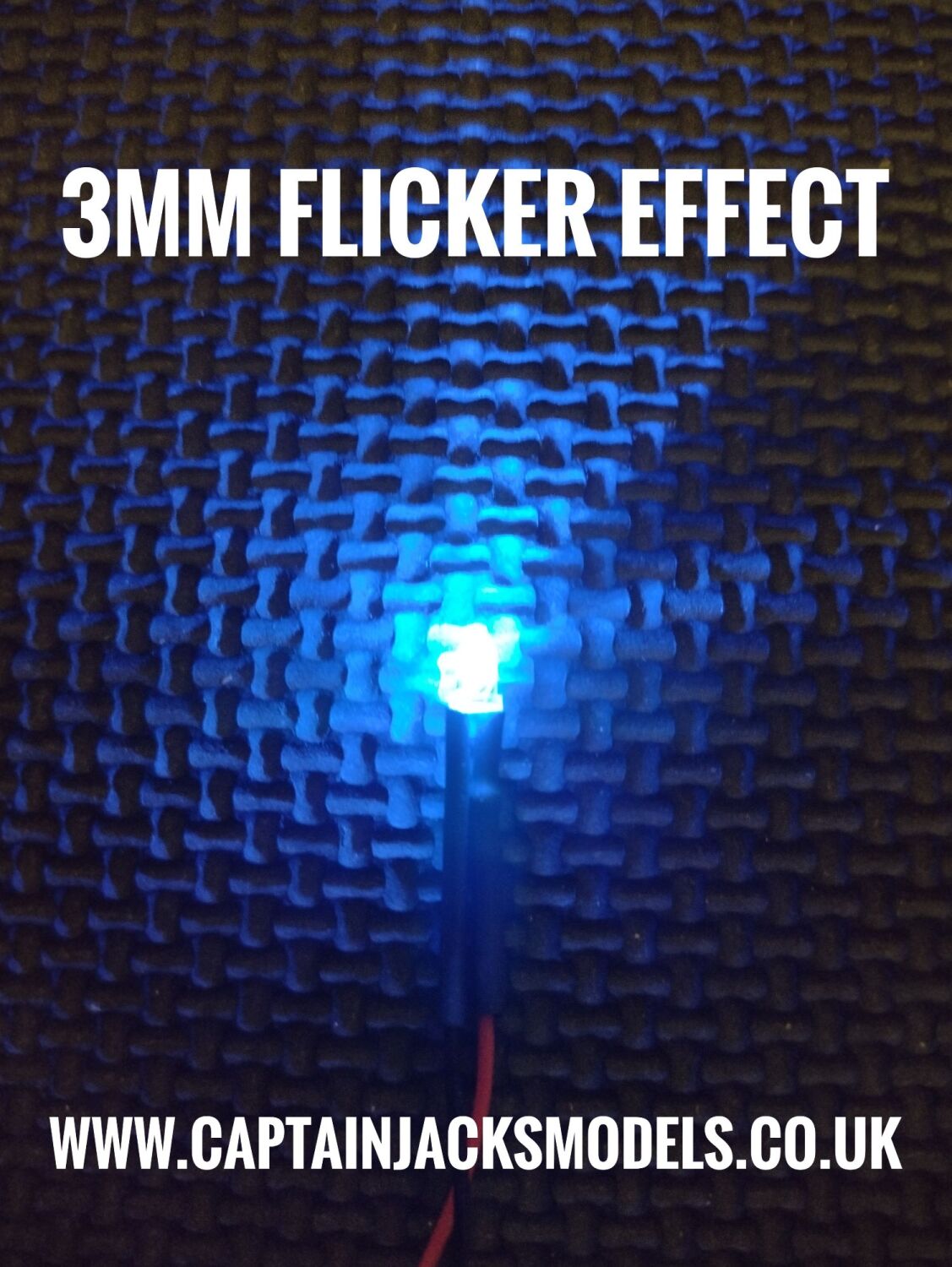 Prewired 3mm BLUE Flickering LEDs - LEDs Prewired 3mm Flicker Effect ...
