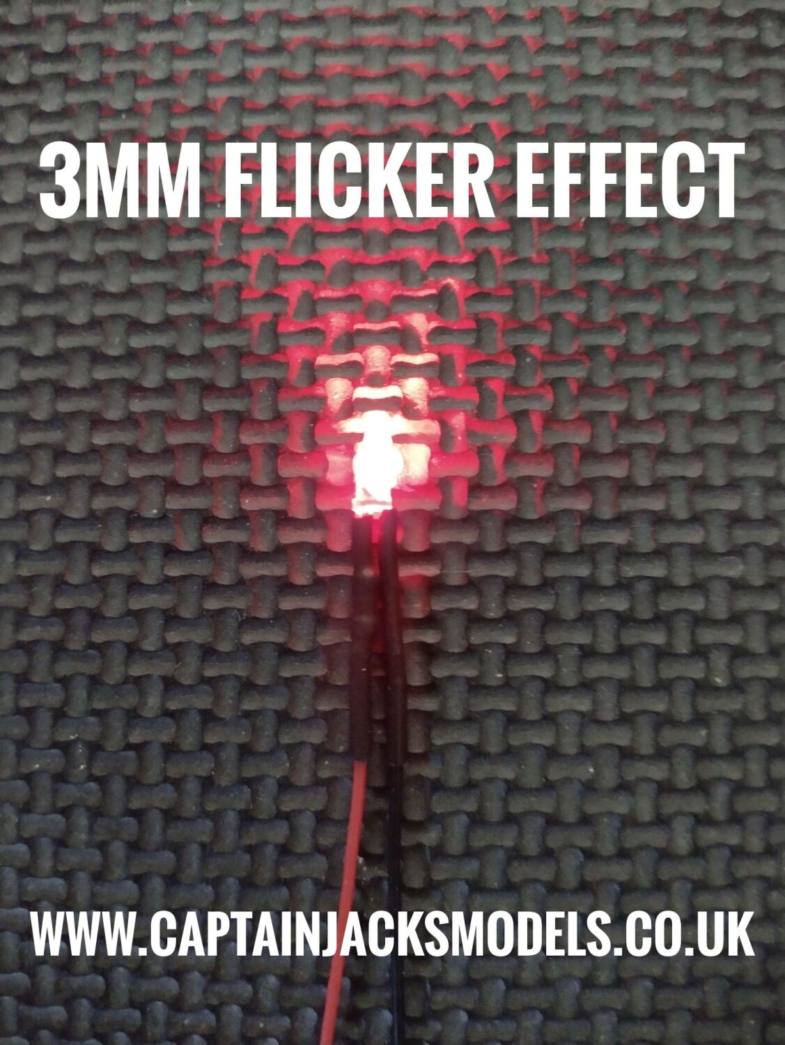 Prewired 3mm RED Flickering LEDs - LEDs Prewired 3mm Flicker Effect ...