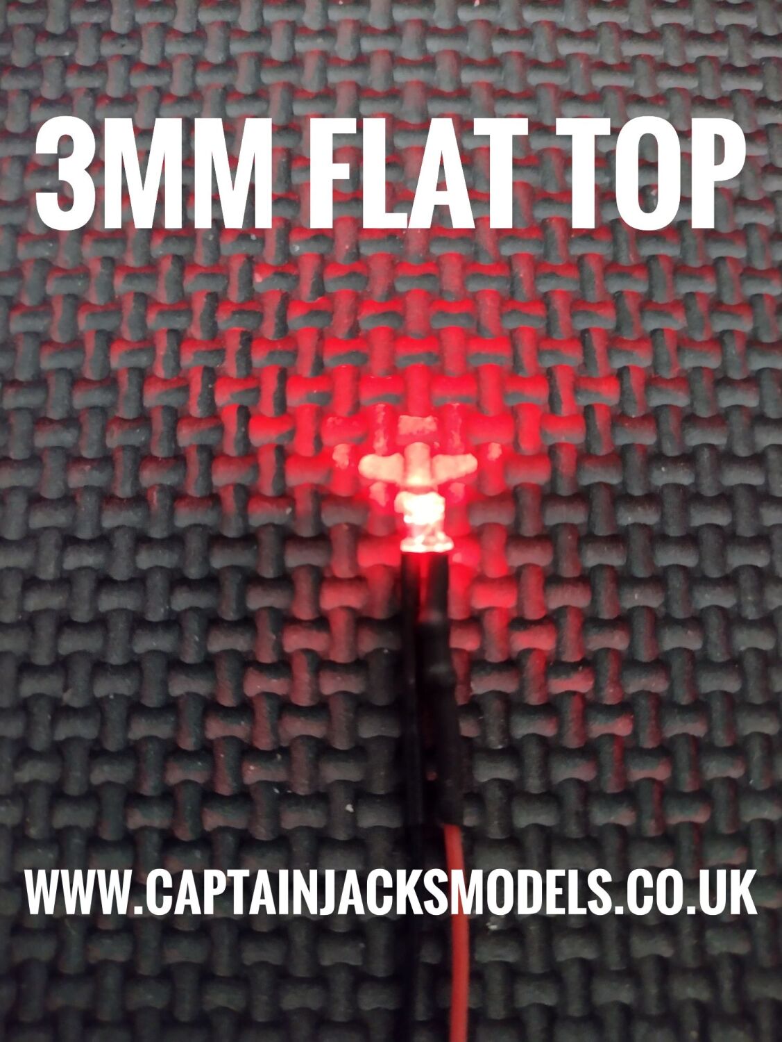 3mm Prewired LED Flat Top Ultra Bright RED - LEDs Prewired 3mm Flat Top ...