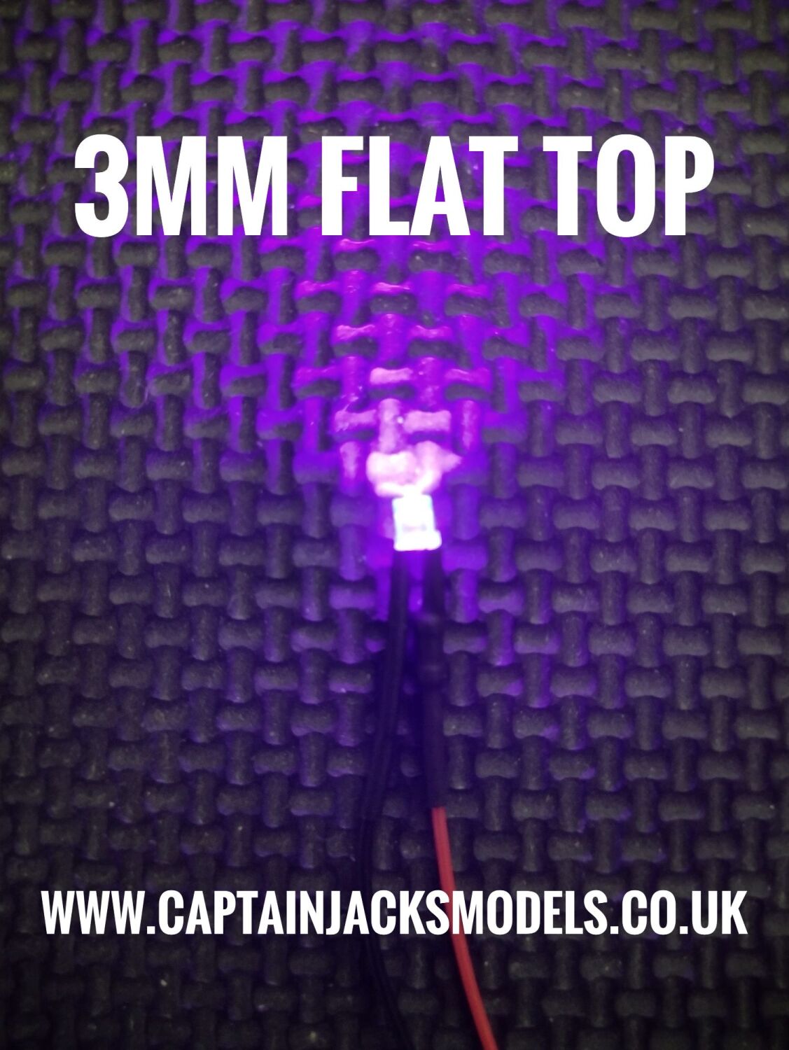 3mm Prewired LED Flat Top Ultra Bright ULTRA VIOLET - LEDs Prewired 3mm ...