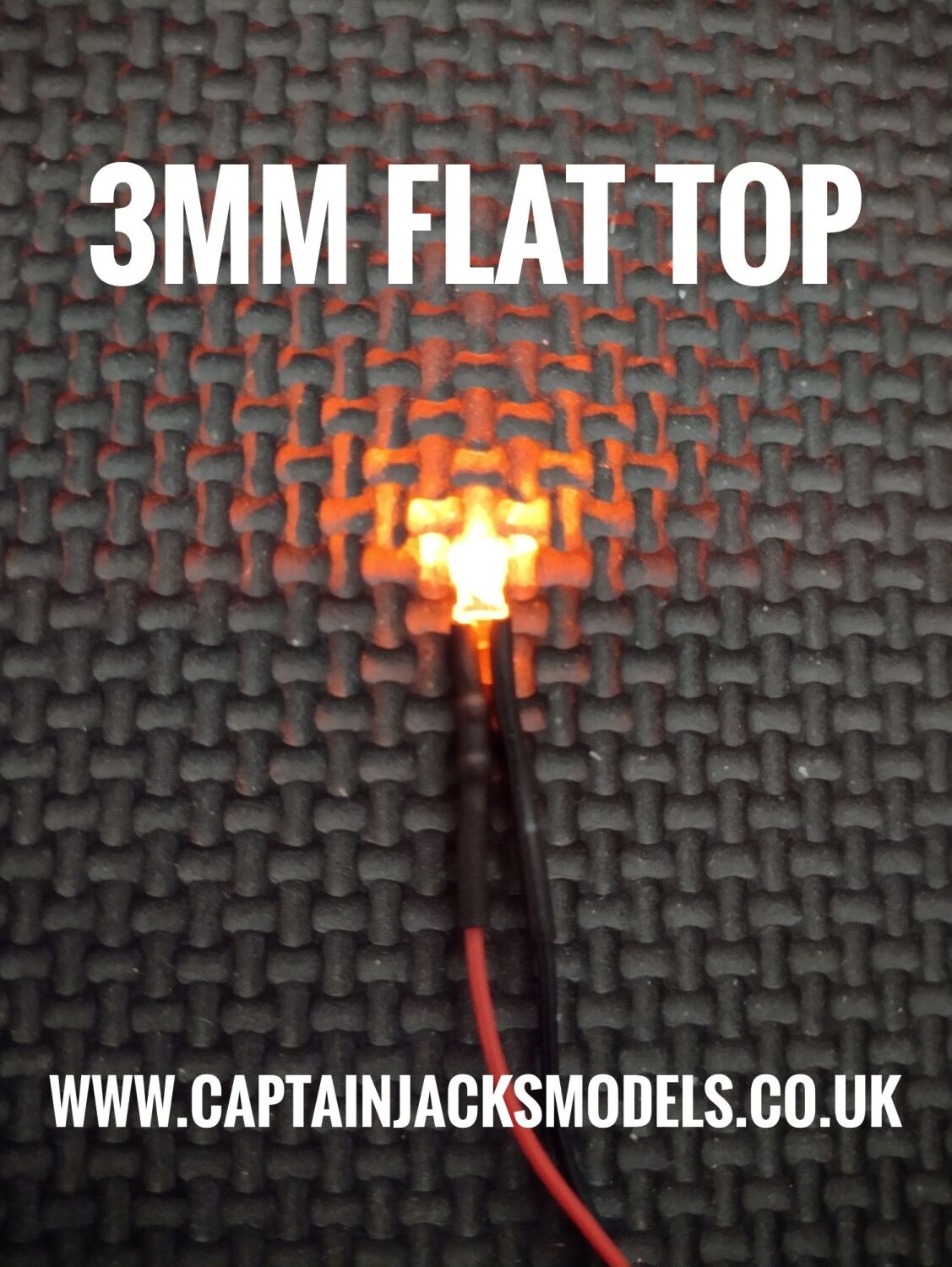 3mm Prewired LED Flat Top Ultra Bright ORANGE - LEDs Prewired 3mm Flat ...