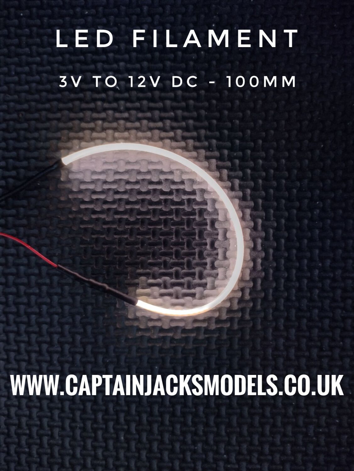 Warm White Flexible LED Filament 100mm 3v to 12v DC - LED Filament ...