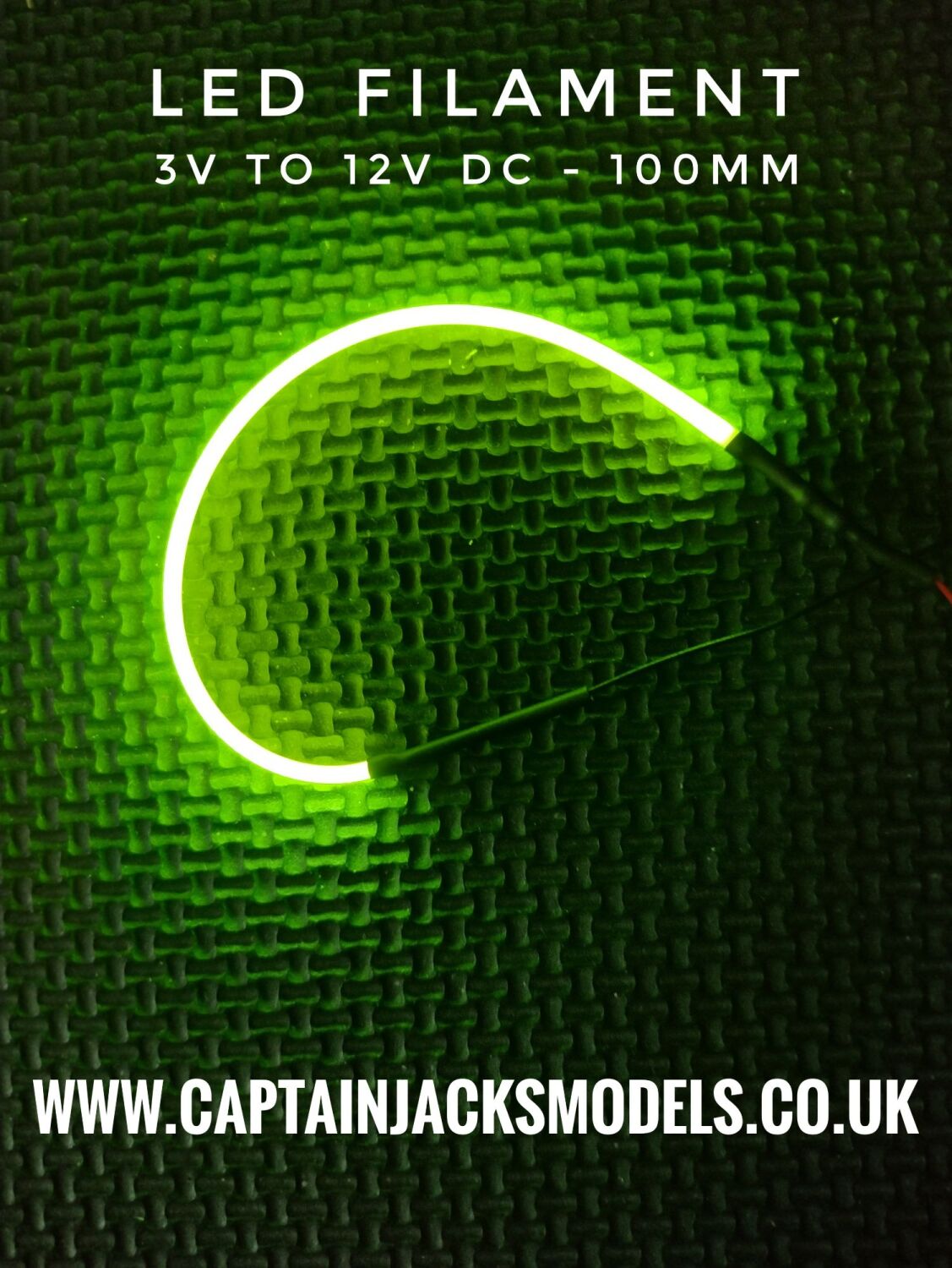 Light Green Flexible LED Filament 100mm 3v to 12v DC - Led Filament ...