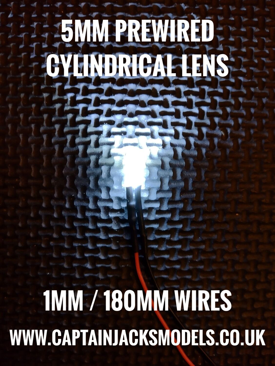 5mm Prewired COOL WHITE Cylindrical Led 1mm Wires 180mm Long - LEDs ...