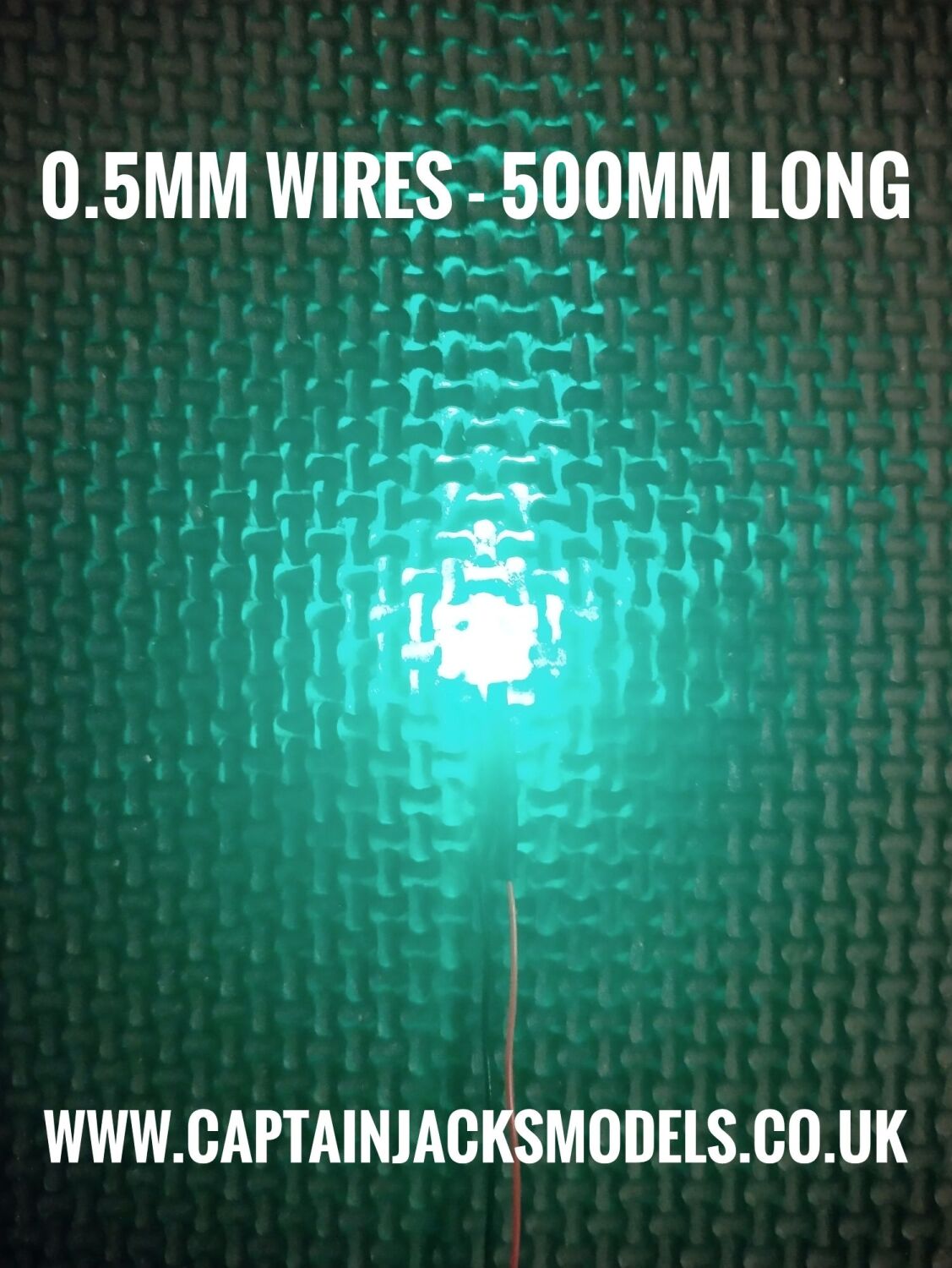 3mm Prewired Led 0.5mm WIRES 500mm LONG Ultra Bright GREEN FLASHING ...