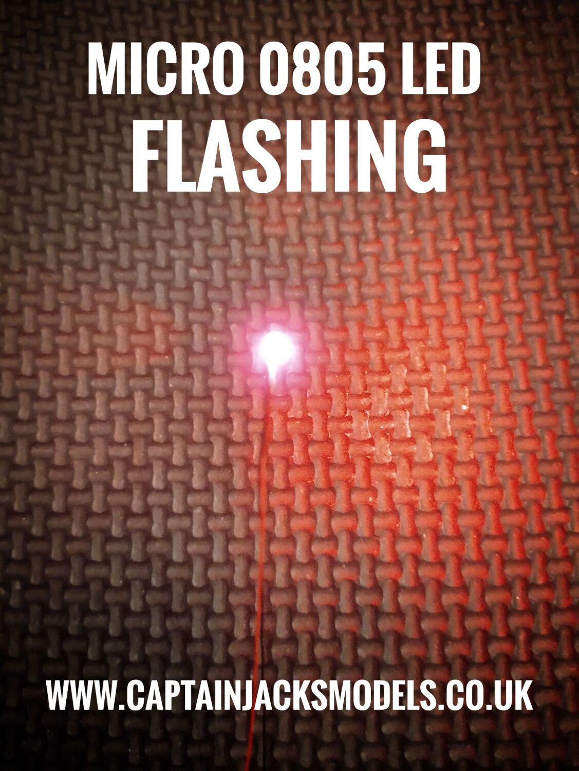 Prewired Precision Micro Litz SMD LED 0805 FLASHING RED - Flashing Micro LEDS | Captain Jacks Models