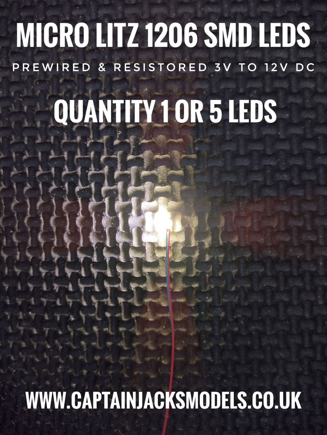 Prewired Precision Micro Litz SMD Led 1206 WARM WHITE 280MM WIRES ...