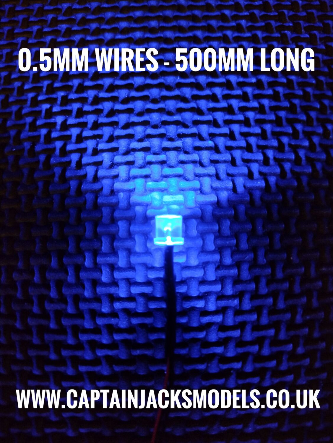 5mm Prewired FLAT TOP Led 0.5mm WIRES 500mm LONG 30AWG Ultra Bright ...